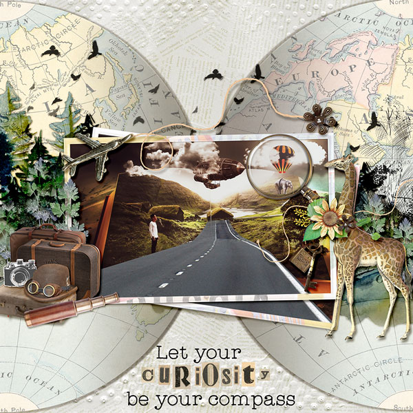 Curiosity is my Compass | Oscraps Digital Scrapbooking and Artist Community